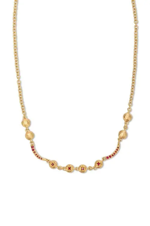 ELOISE JEWELRY Arch Necklace Fire Element Ruby