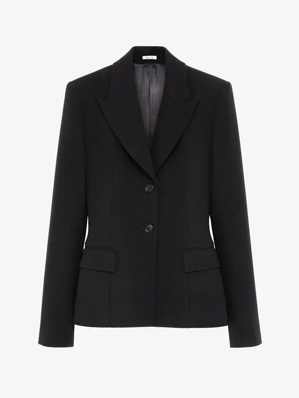 Alexander McQueen Bonded Crepe Single-breasted Jacket