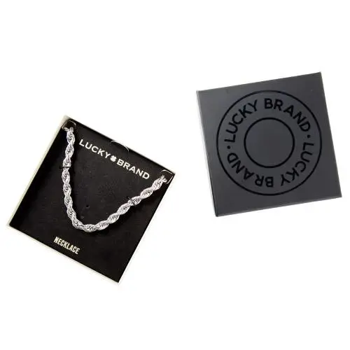 Lucky Brand Stainless Steel Chain Necklace For