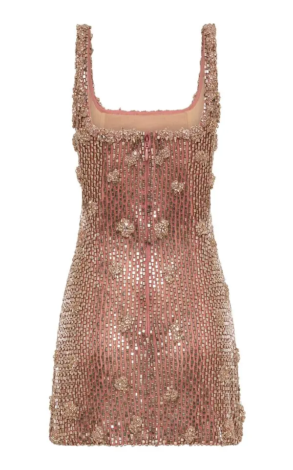 Rachel Gilbert Solana Mini Dress - Rose Gold