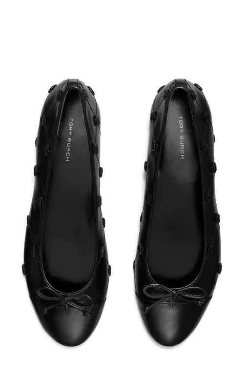 Tory Burch Cap Toe Bunny Knot Ballet Flat
