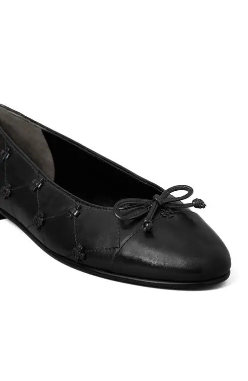 Tory Burch Cap Toe Bunny Knot Ballet Flat