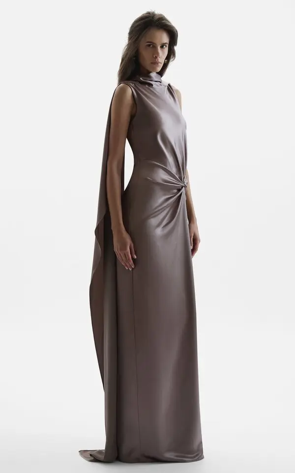 Rachel Gilbert Florence Gown - Taupe