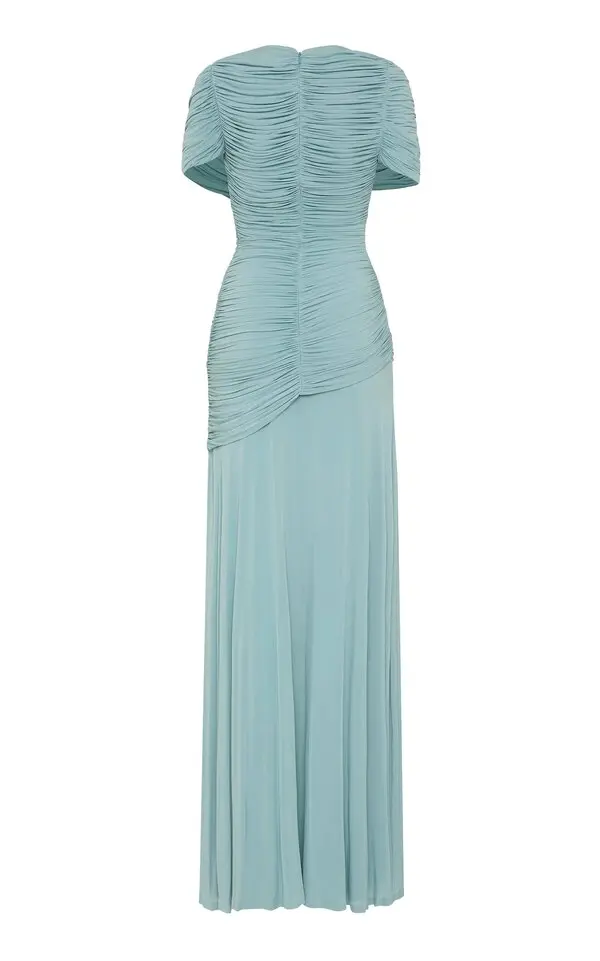 Rachel Gilbert Cyan Gown - Light Blue
