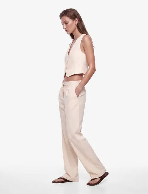 Koton V-neck Sleeveless Tailored Buttoned Vest