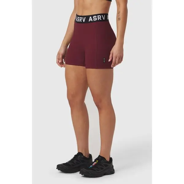 ASRV Lycra Ribbed Short - Crimson