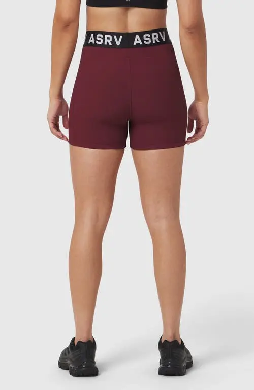 ASRV Lycra Ribbed Short - Crimson