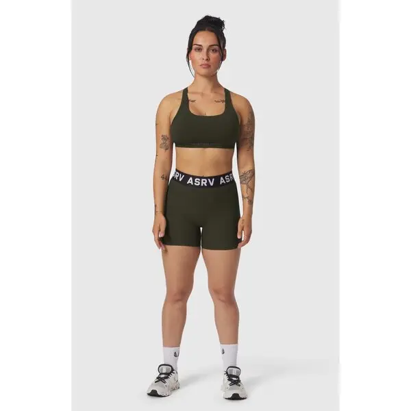 ASRV Lycra Ribbed Short - Dark Earth