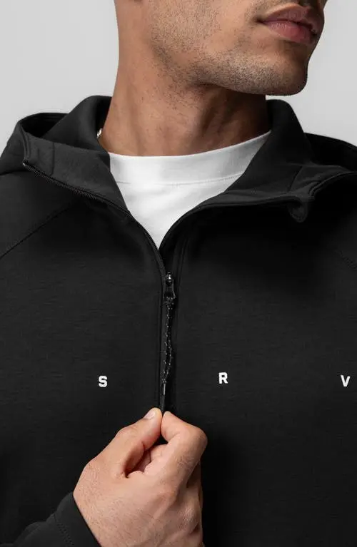 ASRV Dri-core Zip Hoodie - Black