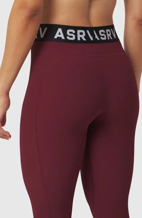 ASRV Lycra Ribbed Legging - Crimson