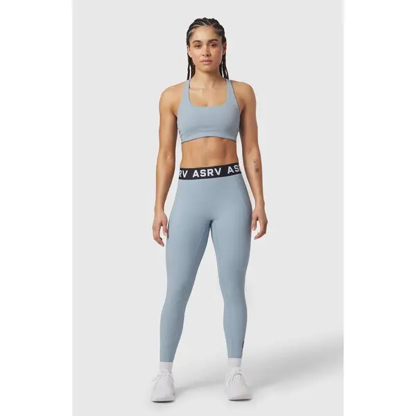 ASRV Lycra Ribbed Legging - Light Sky