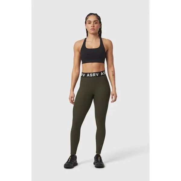 ASRV Lycra Ribbed Legging - Olive