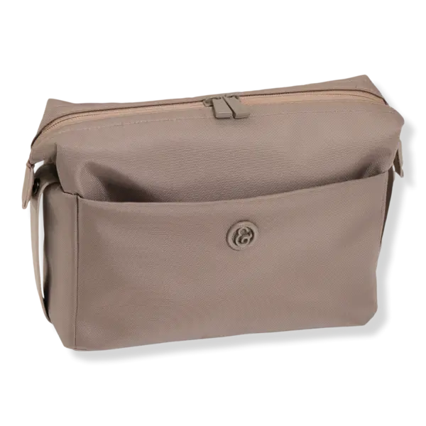 Joan & David 1680 Denier Nylon Cosmetic Case With Front Zip Pocket - Tan