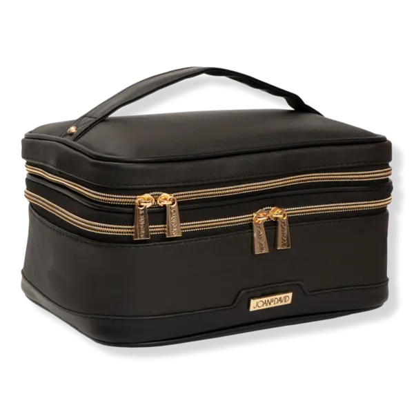 Joan & David Top Handle Saffiano Train Case Cosmetic Bag