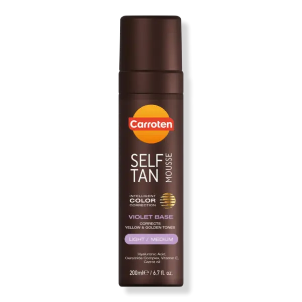 CARROTEN Self Tan Mousse Intelligent Color Correction - Light/medium, Violet Base