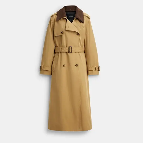 COACH Relaxed Trench With Suede Collar