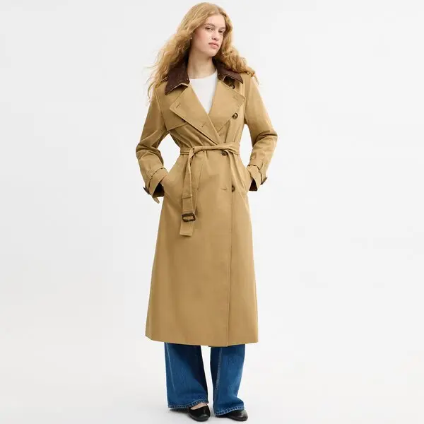 COACH Relaxed Trench With Suede Collar