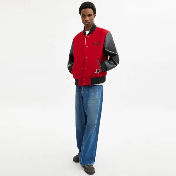 COACH Wool Leather Varsity Jacket