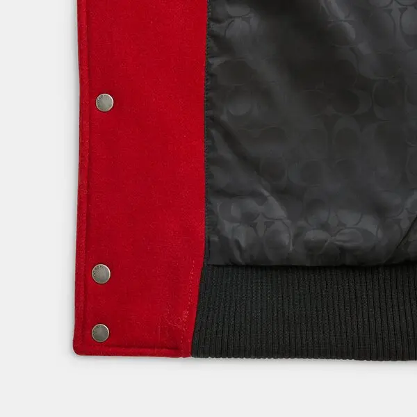 COACH Wool Leather Varsity Jacket