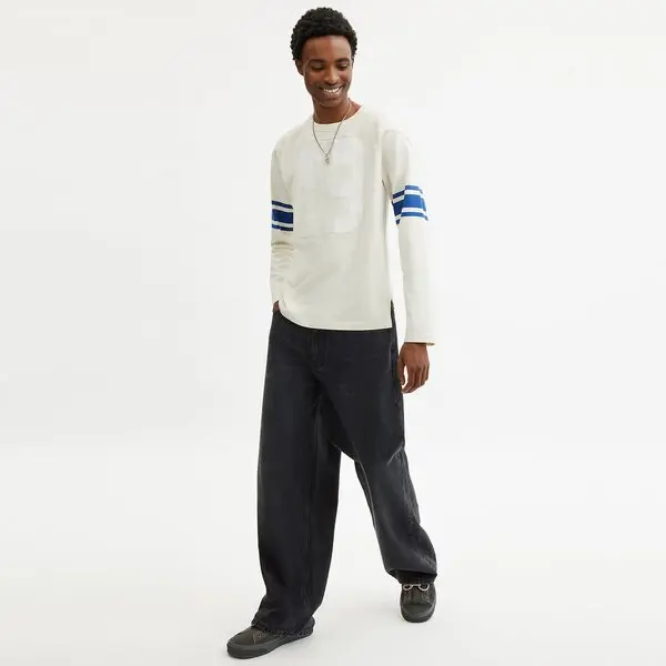COACH Striped Varsity Long Sleeve T-shirt In Organic Cotton