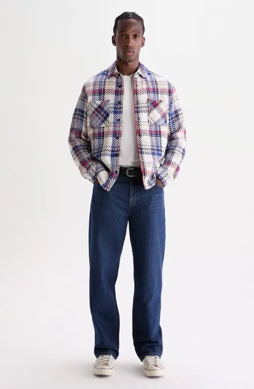WAX LONDON Whiting Jazz Weave Overshirt