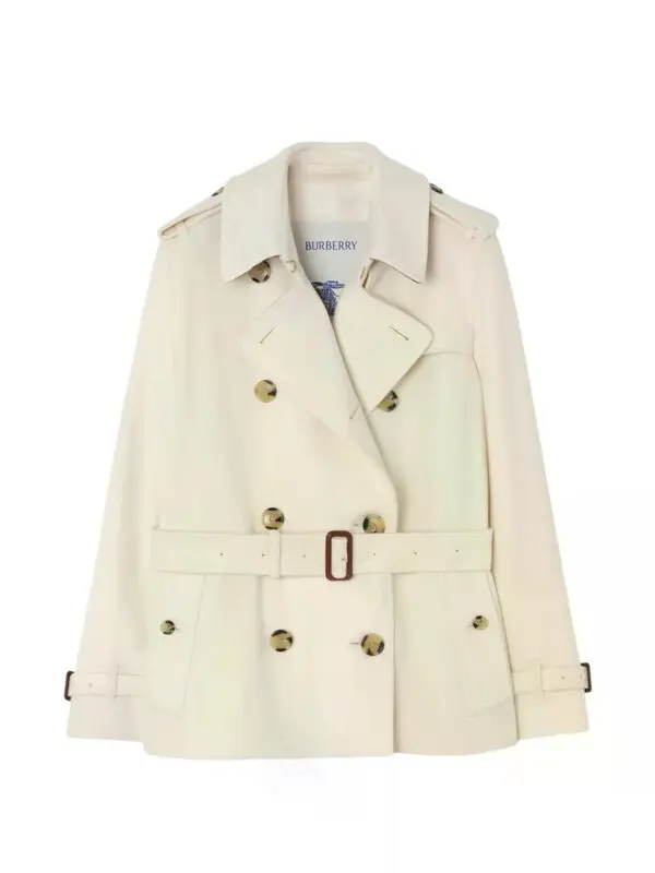 Burberry Cashmere Kensington Trench Jacket - Neutrals