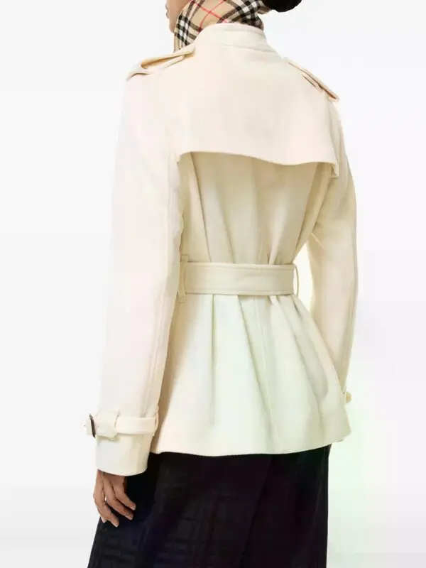 Burberry Cashmere Kensington Trench Jacket - Neutrals