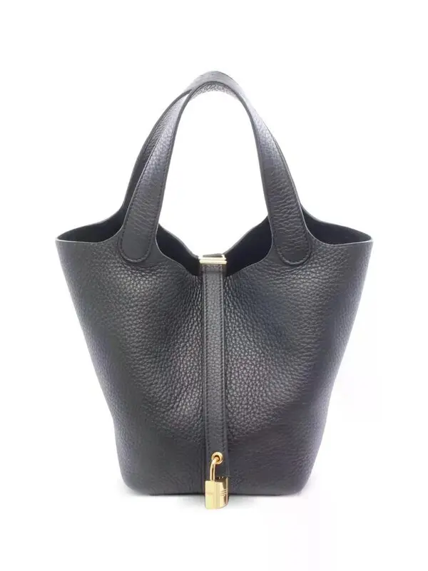 Hermès Picotin Lock Pm Bovine Leather Tote Bag - Black