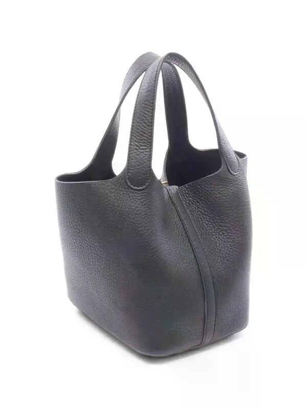 Hermès Picotin Lock Pm Bovine Leather Tote Bag - Black