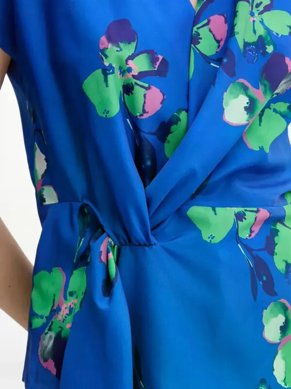 MORGAN Floral-print Wrap-style Top