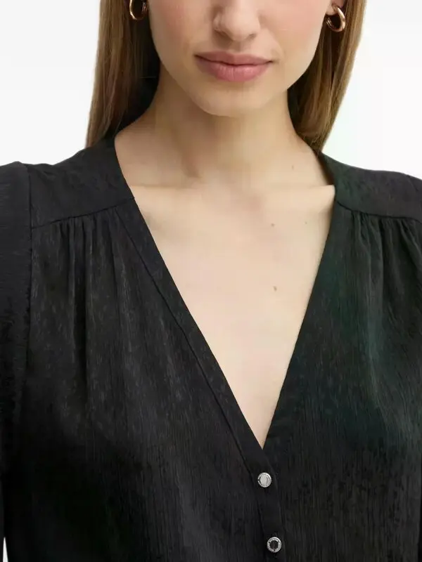 MORGAN Buttoned V-neck Shirt