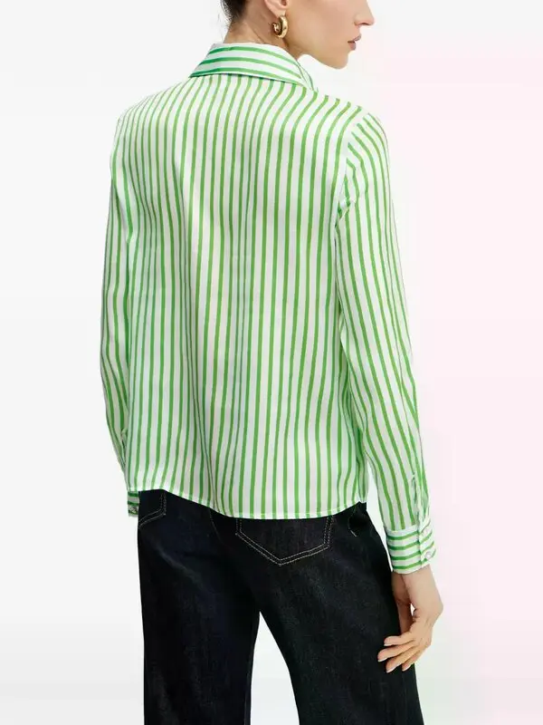 MORGAN Striped Crystal-embellished Shirt