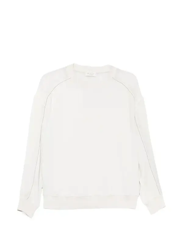 Brunello Cucinelli Sheer-panel Monili-chain Sweatshirt