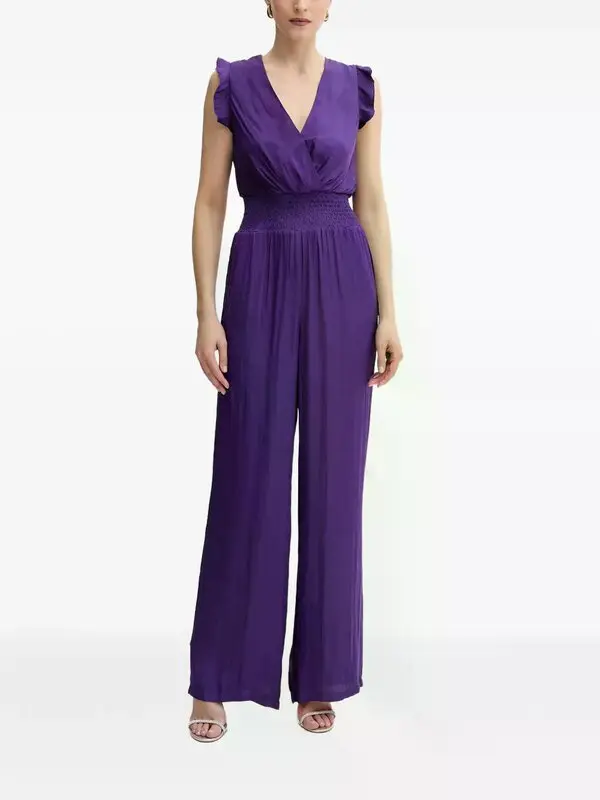 MORGAN Ruffled Jumpsuit - Purple