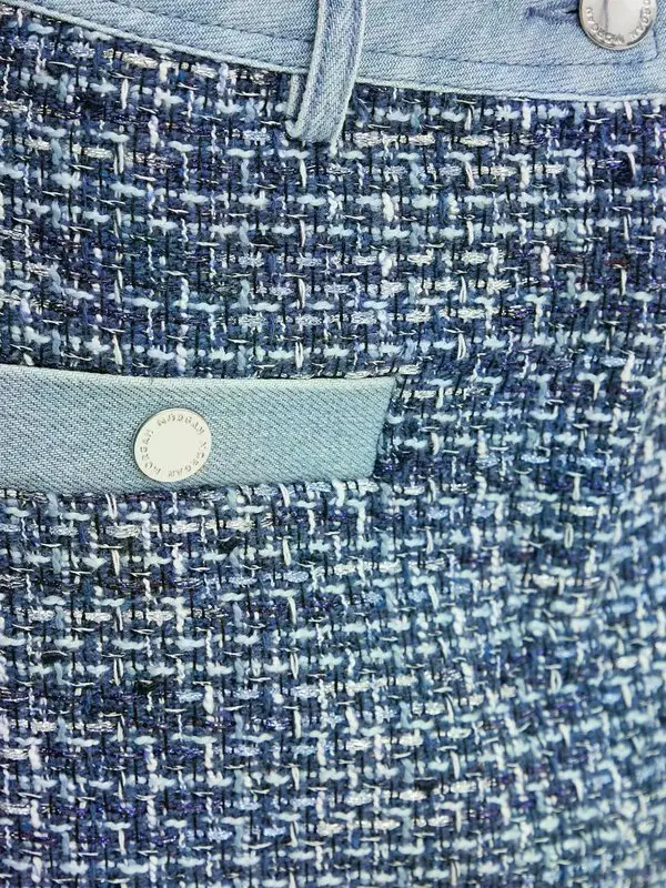 MORGAN Frayed-hem Tweed Skirt