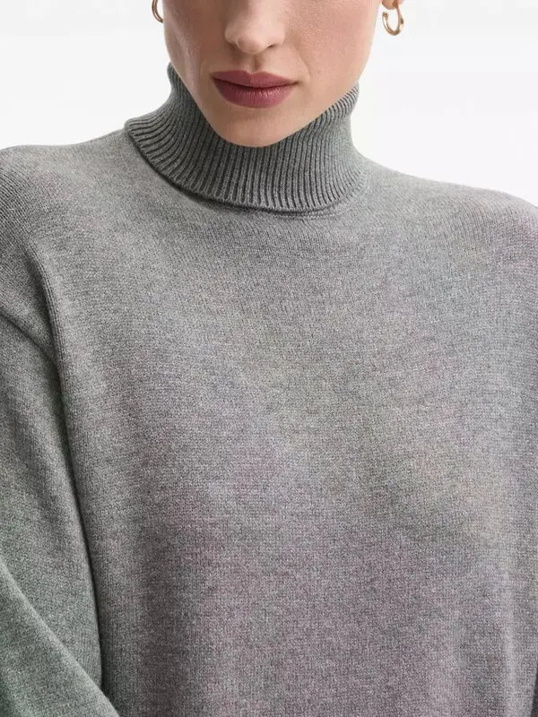 MORGAN Embellished-cuff Roll-neck Mini Dress