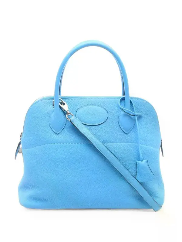 Hermès 2020 Bolide 31 Bovine Leather Tote Bag - Blue