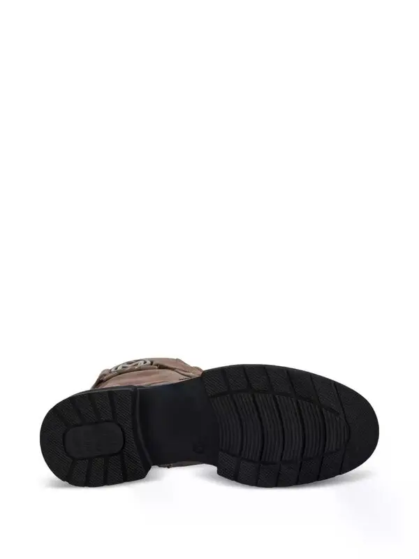 MEXX Kimberly Glad Logo-buckle Lace-up Boots - Brown