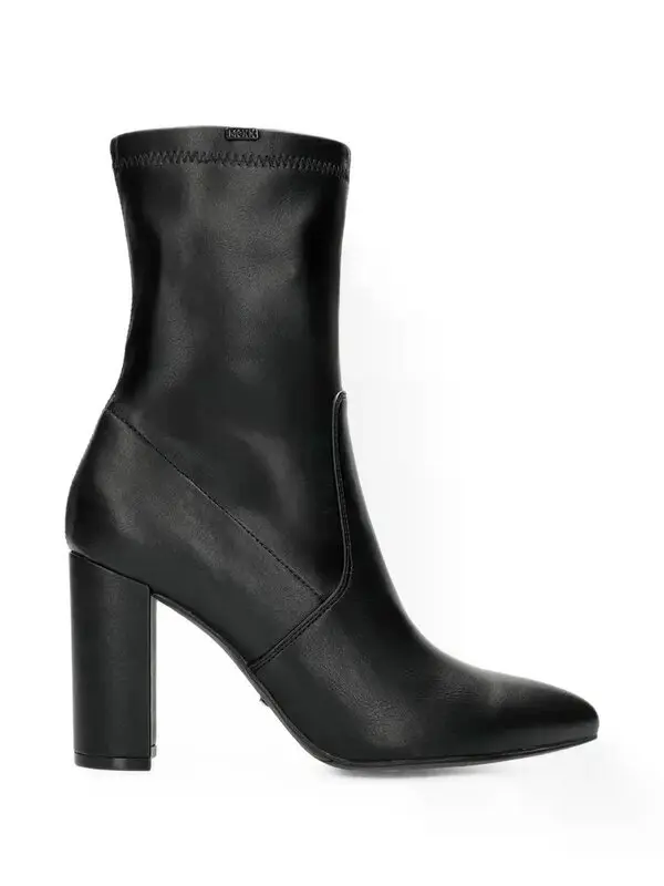 MEXX Sanna Indy Pointed-toe Block-heel Ankle Boots - Black