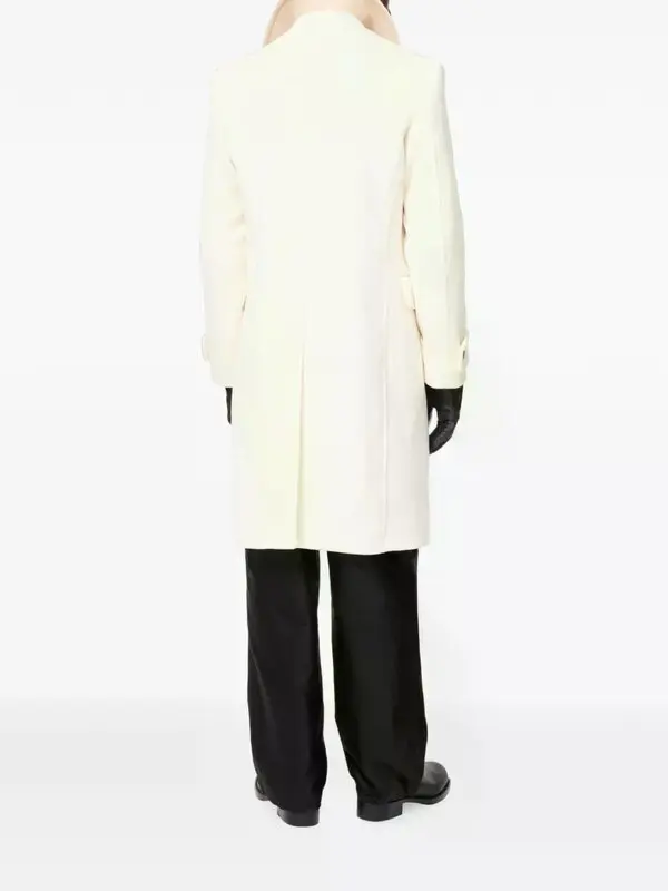 Burberry Wool Blend Pea Coat - Neutrals