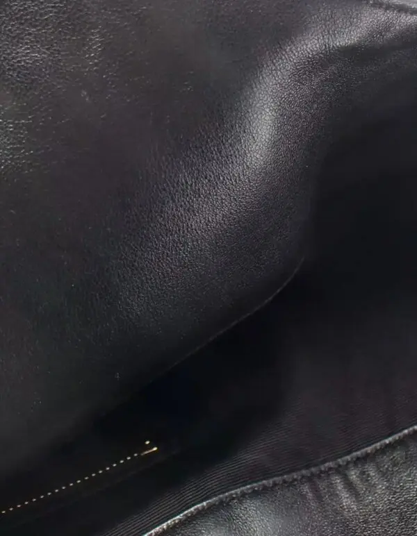 Saint Laurent Maxi 2010s Icare Calf Leather Quilted Tote Bag - Black