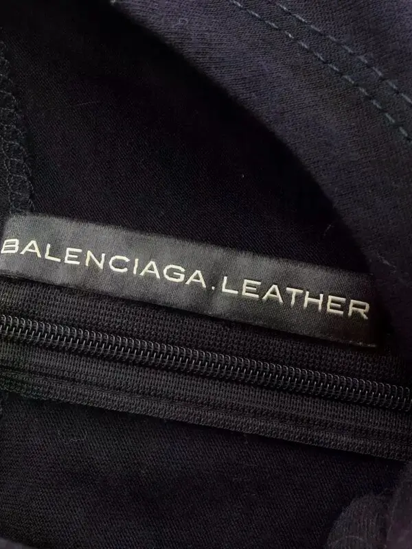 Balenciaga 2010s Leather-trim Sleeveless Dress