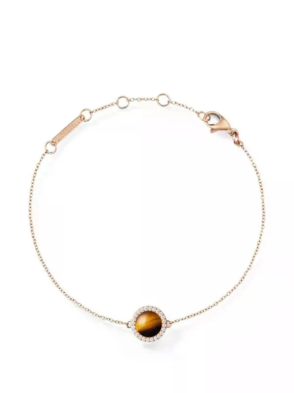 DANIEL WELLINGTON Tiger Eye Embellished Necklace