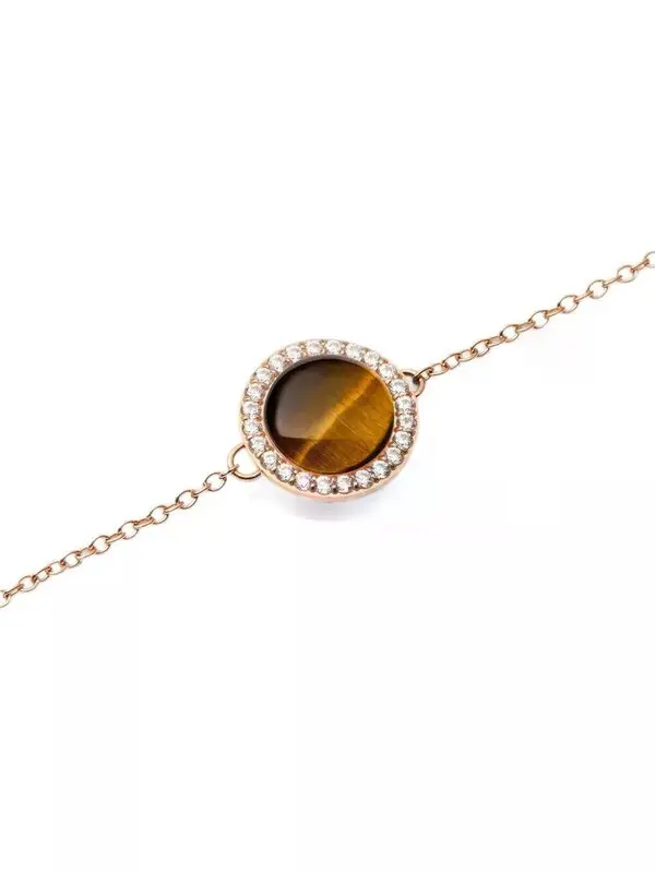 DANIEL WELLINGTON Tiger Eye Embellished Necklace