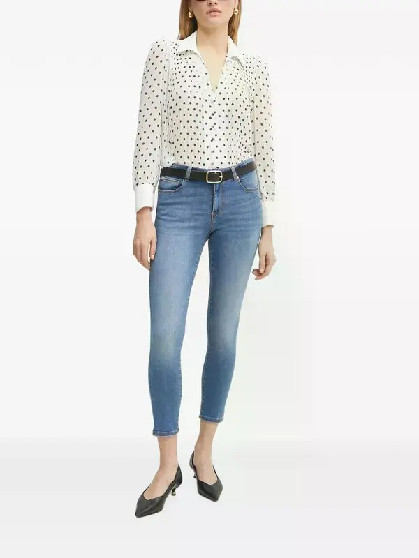 MORGAN Polka-dot Pleated Shirt
