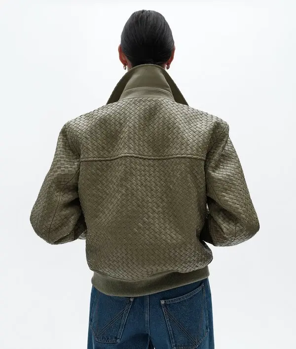 Bottega Veneta Intrecciato Leather Blouson