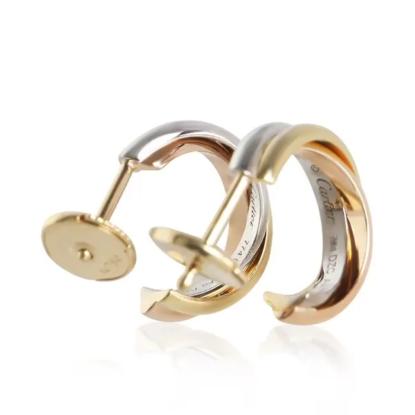 Cartier 3-tone Gold Trinity Earrings