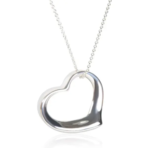 Tiffany & Co. Sterling Silver Elsa Peretti Extra Large Open Heart Pendant