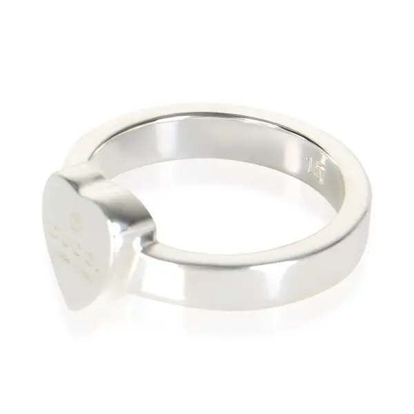 Gucci Sterling Silver Trademark Heart Ring