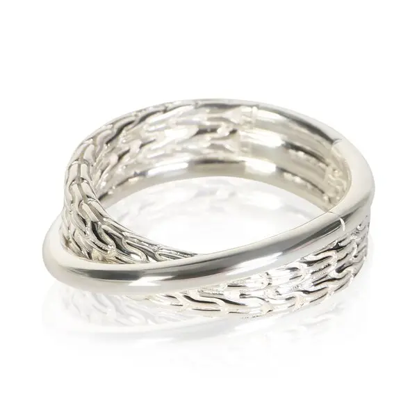 John Hardy Sterling Silver Classic Chain Crossover Ring
